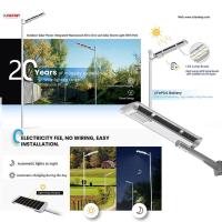 China 20W Solar Street Light IP65 Waterproof 180lm/W High Efficiency 3030 LED Remote Control LRC-L Series for sale