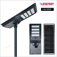 China LA2-80W All In One Solar Street Lights 12600lm IP66 Premium 5050 LED PIR Motion Sensor for sale