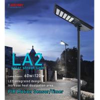China LA2-80W All In One Solar Street Lights 12600lm IP66 Premium 5050 LED PIR Motion Sensor for sale
