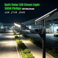 China LR-SLS W2 Premium High Efficiency Split Solar Street Light 160lm/W LED LiFePO4 Battery for sale