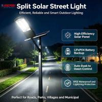 China IP65 Split Solar Street Light Waterproof LiFePO4 Battery 160lm/W Outdoor Highway Road Light for sale