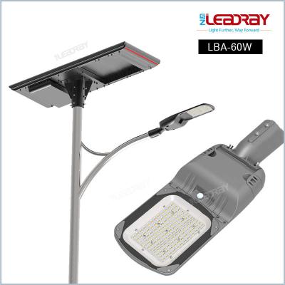 China LBA Series High Performance 60W 9600Lm Split Solar Street Light with 180W Monocrystalline Solar Panel for sale