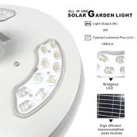 China 9W UFO Garden Light Integrated Everlight LED 600lm 120 Degree IP65 Energy Saving Outdoor for sale