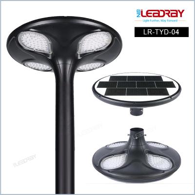 China 4000LM Solar Garden Outdoor Light 30W IP65 Waterproof SMD2835 LiFePO4 45Ah Black for sale