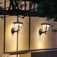 China Aluminum Solar Wall Lights Garden Outdoor Waterproof Compound Fence LED Lamp for Home for sale
