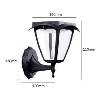 China Aluminum Solar Wall Lights Garden Outdoor Waterproof Compound Fence LED Lamp for Home for sale