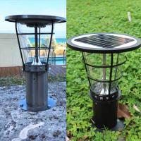 China Waterproof Outdoor Gate Lights Pillar Lawn Post LED Solar Fence Garden Lamps for sale