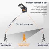 China Modern PIR Motion Sensor Solar Wall Lights Waterproof for Garden Pathway Home Security Outdoor Lighting for sale