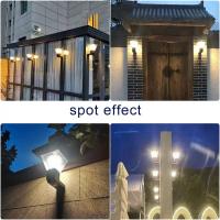 China Square 5W Outdoor Garden LED Wall Lamp Motion Sensor Solar Pathway Flood Street Lighting for sale