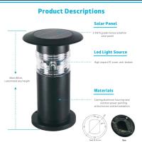 China Monocrystalline Silicon Solar Lawn Light A Level High Efficiency 3000K Warm White IP65 Waterproof 3.5W for sale