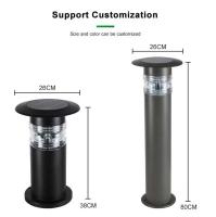 China Aluminum Made Solar Bollard Lights Garden Outdoor LED Pathway Yard Lamp for sale