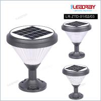 China Super Bright Outdoor Courtyard Standing Solar Gate Lamp Aluminum PC Black LED European Garden Light for sale