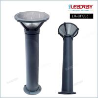 China Garden Aluminium Solar Bollard Lights Automatic Lithium Battery Sensor Inbuilt Glass Crystal Body for sale