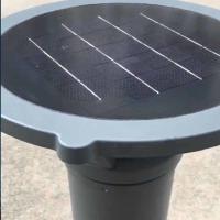 China Garden Aluminium Solar Bollard Lights Automatic Lithium Battery Sensor Inbuilt Glass Crystal Body for sale