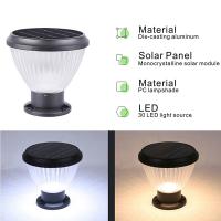 China IP65 Waterproof Gate Light 4.5W Solar Bollard Lawn Lamp Villa Landscape LED Garden Lighting Pole for sale