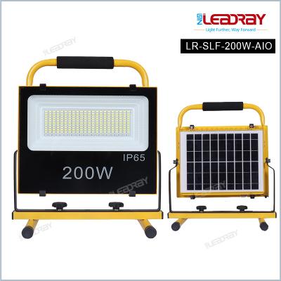 China LR-SFL-200W-AIO Rechargeable Portable Solar Flood Lights Waterproof LED Outdoor Camping with Tripod Stand for sale