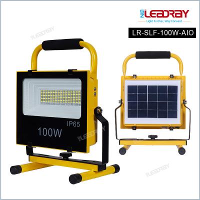 China LR-SFL-100W-AIO Waterproof LED Flood Lights Portable Rechargeable for Outdoor Camping for sale