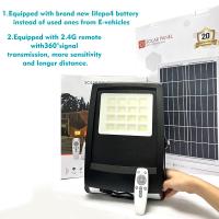 China LR-V6-PRO High Brightness Solar Flood Lights Waterproof 13.5W with Motion Sensor 2.4G Remote Control for sale