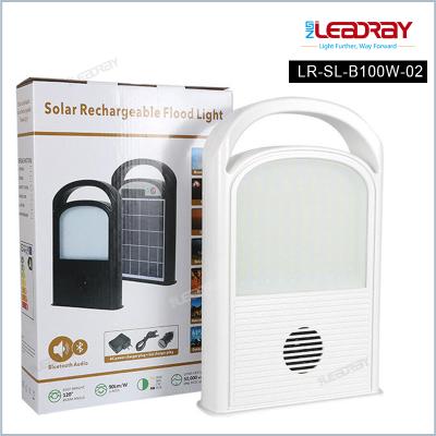 China LR-SL-B100W-02 Energy Saving Portable Solar Flood Light with Bluetooth Speaker USB Power Bank for sale