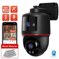 China 4MP 4G Dual Lens Full Color Panoramic Solar Security Camera IP66 Waterproof Smart Home Wireless WIFI for sale