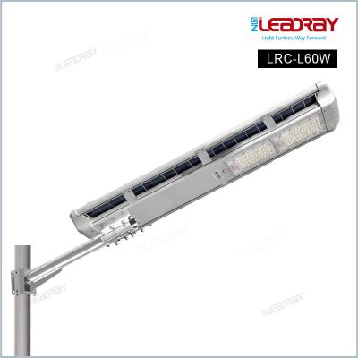 China 60W Solar Street Light IP65 Waterproof Bifacial Solar Panel 180lm/W 3030 LED 50000H Lifespan for sale