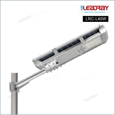 China Waterproof Solar Street Light IP65 40W 7200lm 180lm/W CCT 2700-6500K LiFePO4 Battery 5-7M Height for sale