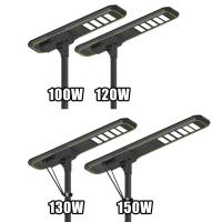 China 100W Integrated Solar Street Lights High Brightness Outdoor Remote Control for sale