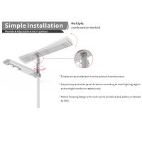 China Split Solar Street Light 5050 LED 4500lm PIR Sensor 7-10 Rainy Days Backup Outdoor Road Lamp for sale