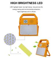 China LR-SL-B100W-01 Portable IP65 Outdoor Solar Flood Light 100W Camping Light with Bluetooth Speaker USB Power Bank for sale