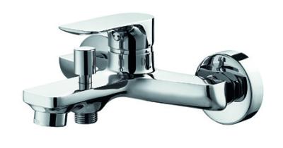 China Brass Chrome Bathroom Mixer Tap with 35mm Ceramic Cartridge and Single Lever Handle for Shower and Bath for sale