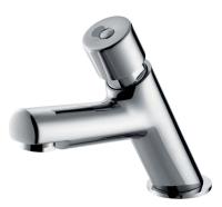China Chrome Plated Self-Closing Time Delay Faucet - Brass Construction with 5-Year Warranty for Kitchen & Bathroom for sale
