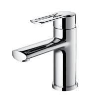China Single Hole Brass Wash Basin Faucet Chrome 1 Handle Hot Cold Water Bathroom Sink Faucet for sale
