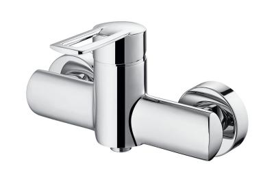China Ergonomic Single Handle Shower Mixer Faucet with 35mm Ceramic Cartridge and Full Brass Body for sale