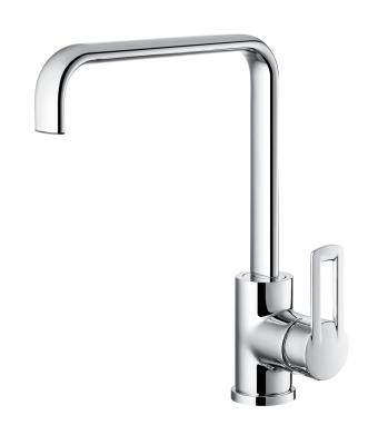 China CONNE Brass Single Hole Kitchen Sink Faucet Commercial Chrome 304mm High for sale