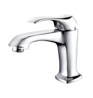 China Brass Single Handle Bathroom Sink Faucet Chrome One Hole Lavatory Faucet 0.5-5 Bar for sale