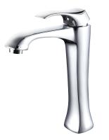China CONNE Tall Bathroom Wash Basin Faucet Brass Chrome Single Handle Hot Cold Water Mixer Tap for sale