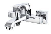 China Chrome Bath Shower Faucet with Single Lever Control 0.1-0.5 MPa Pressure Range and 5-Year Warranty for sale