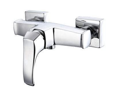 China OEM Polished Chrome Single Handle Shower Mixer Faucet - Brass Construction, 0.1-0.5 MPa Pressure Range, 90°C Temperature Resistance for sale