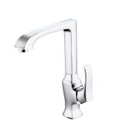 China Conne Brass Kitchen Faucet Hot Cold Mixer 360 Degree Swivel Spout Chrome Single Handle for sale