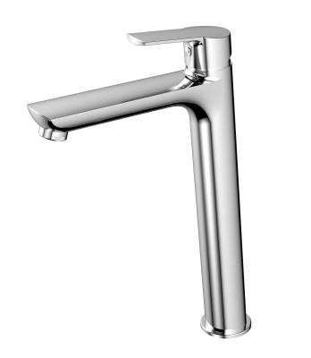 China Electroplating Chrome Tall Single Hole Vessel Sink Faucet with 5-Year Warranty and 0.1-0.5 MPa Pressure Range for sale