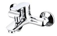 China Single Handle Bathtub Wall Mounted Mixer Tap - Chrome Finish Brass Construction with 5-Year Warranty for sale