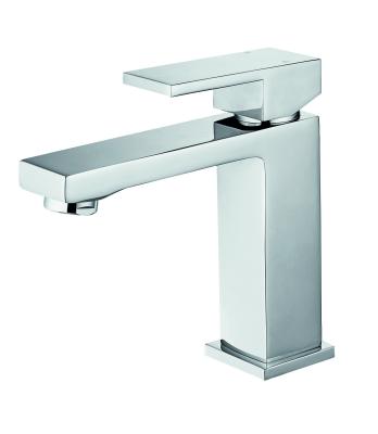 China CONNE Single Hole Brass Wash Basin Faucet Polished Chrome 1 Handle Hot Cold Water for sale
