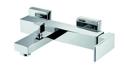 China Chrome 25mm Cartridge Single Handle Square Bath Shower Mixer Faucet Brass 1bar 5bar for sale
