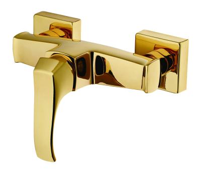 China Light Gold Single Handle Shower Mixer Faucet - Solid Brass Construction with 5-Year Warranty and 0.1-0.5 MPa Pressure Range for sale