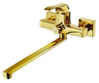 China CONNE Brass Wall Mount Tub Faucet Light Gold Single Handle Bath Shower Faucet 0.1-0.5MPa for sale