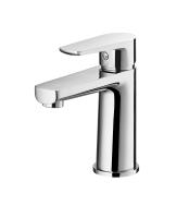 China Chromed Brass Single Handle Wash Basin Faucet 159mm High with Ceramic Valve and 5-Year Warranty for sale