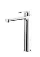 China CONNE Brass Deck Mounted High Body Bathroom Vessel Sink Faucet Chrome Single Handle 1 Hole for sale