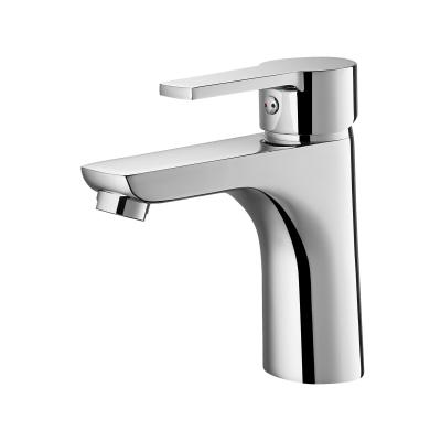 China CONNE Polished Chrome 3 Hole Bathroom Vanity Faucet Single Handle Brass Sink Tap for sale