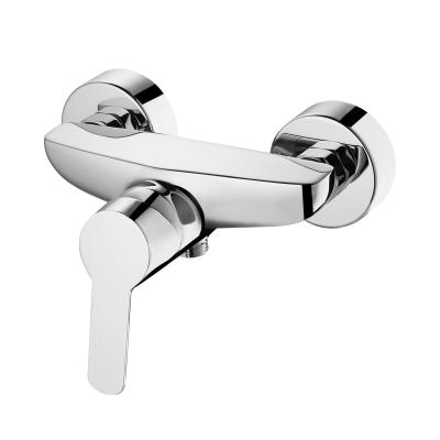 China Mirror Chrome Contemporary Shower Mixer Faucet 35mm Ceramic Cartridge Brass for sale