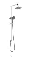 China Chrome Plated Solid Brass Rainfall Shower Column Set with 3 Functions and 5-Year Warranty for sale